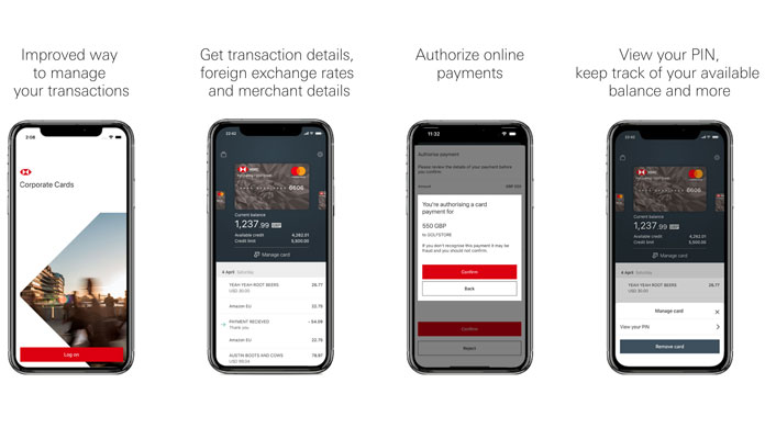 Corporate Cards Mobile App | HSBC Europe